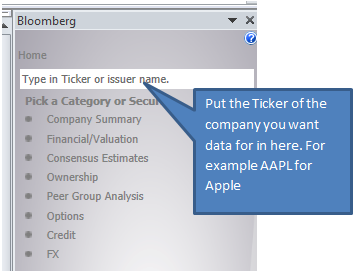 Bloomberg: Downloading Financial Statement Data